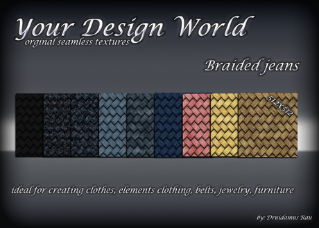 Second Life Marketplace - Dr UUID Braided jeans textures - Pleated textures